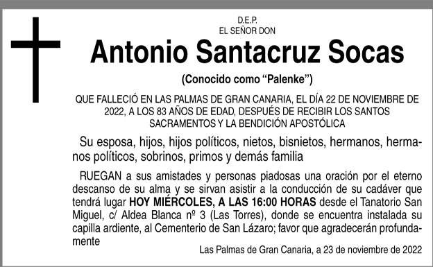 Antonio Santacruz Socas | Canarias7